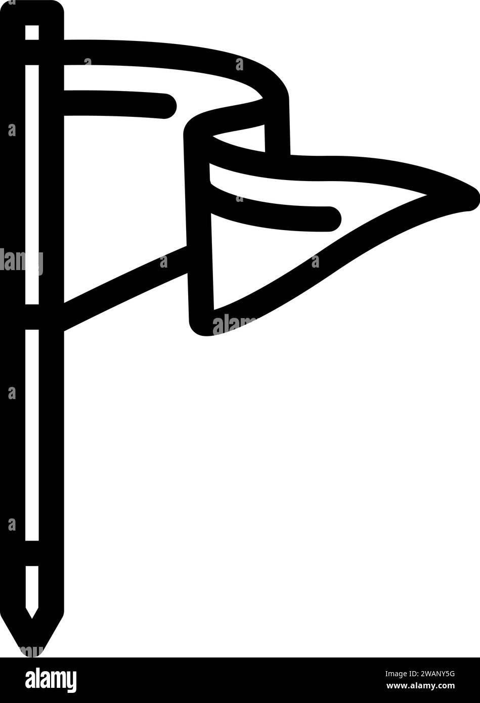 flag pointer map location line icon vector illustration Stock Vector Image & Art - Alamy