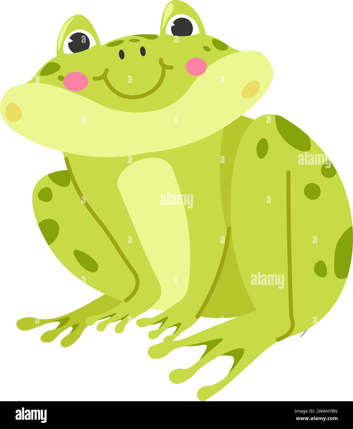 Frog character with smiling facial expression Stock Vector Image & Art ...