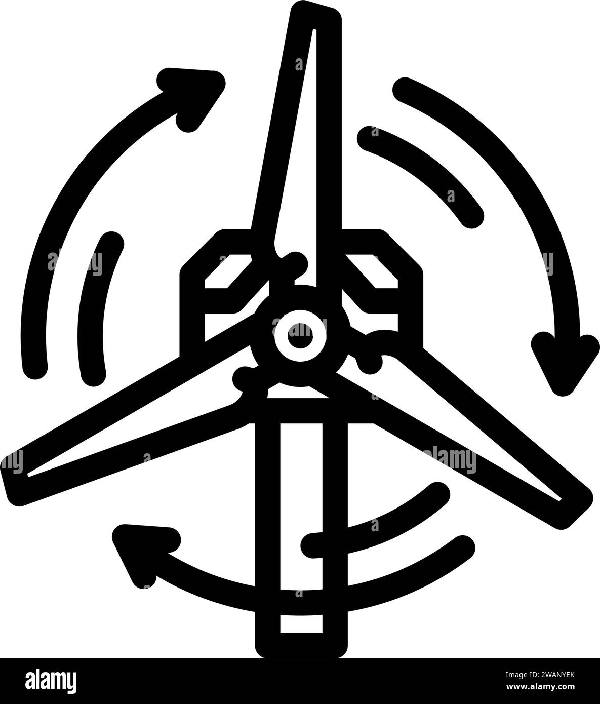 Turbine blades wind farm Stock Vector Images - Alamy