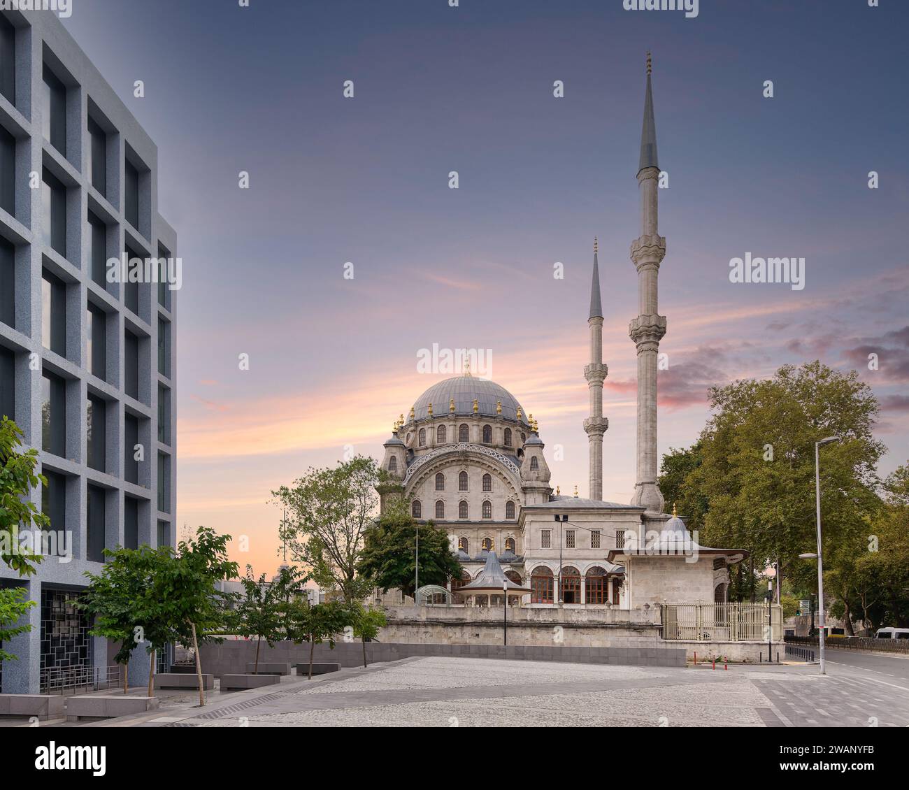 Ottoman architecture style Nusretiye Mosque, located in Istanbul ...