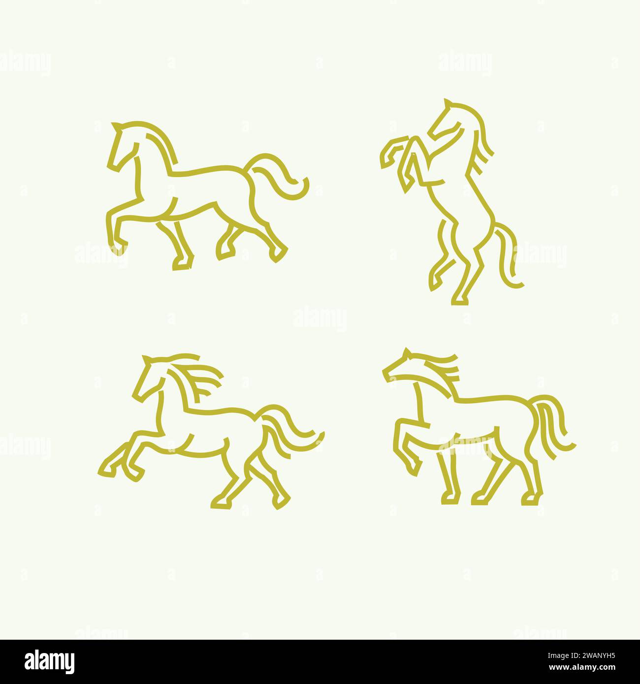 simple Outline horse logo vector illustration Stock Vector Image & Art ...