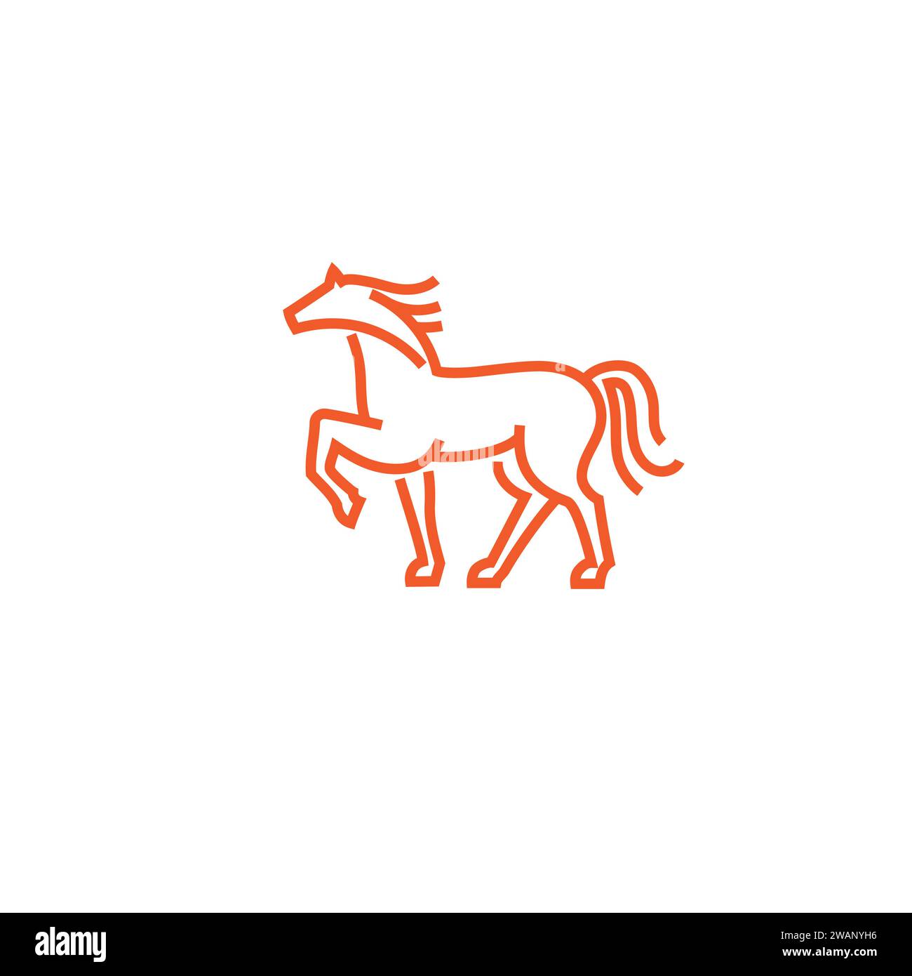 simple Outline horse logo vector illustration Stock Vector Image & Art ...