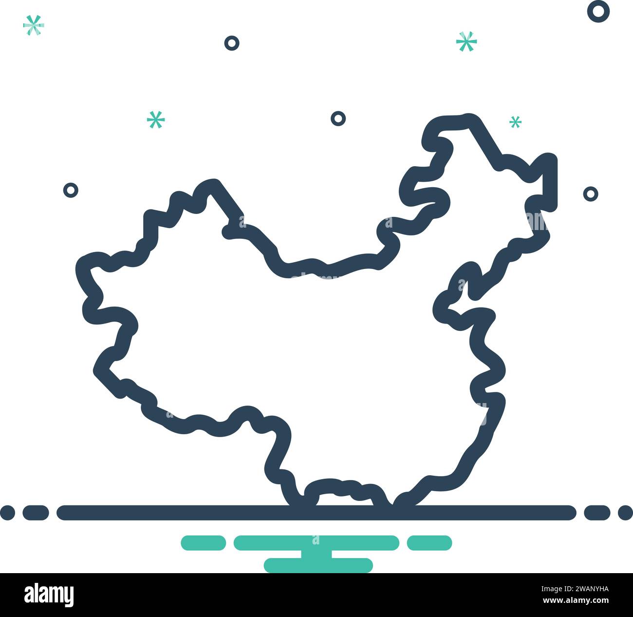 Icon for mainland; hull shape Stock Vector Image & Art - Alamy