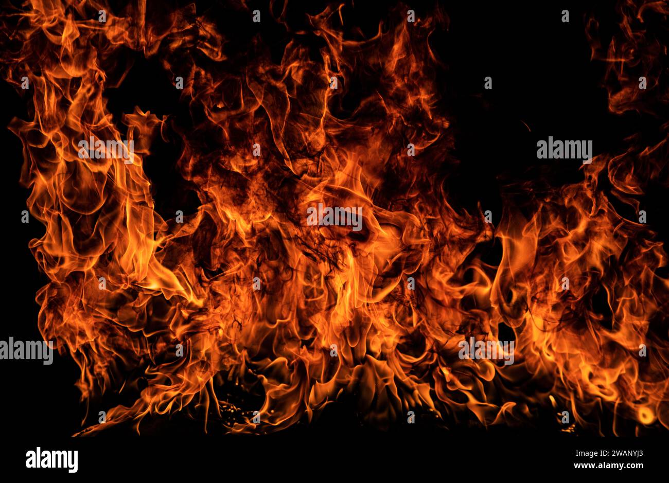 The fire, burning flame. Large burning flaming fire Stock Photo - Alamy
