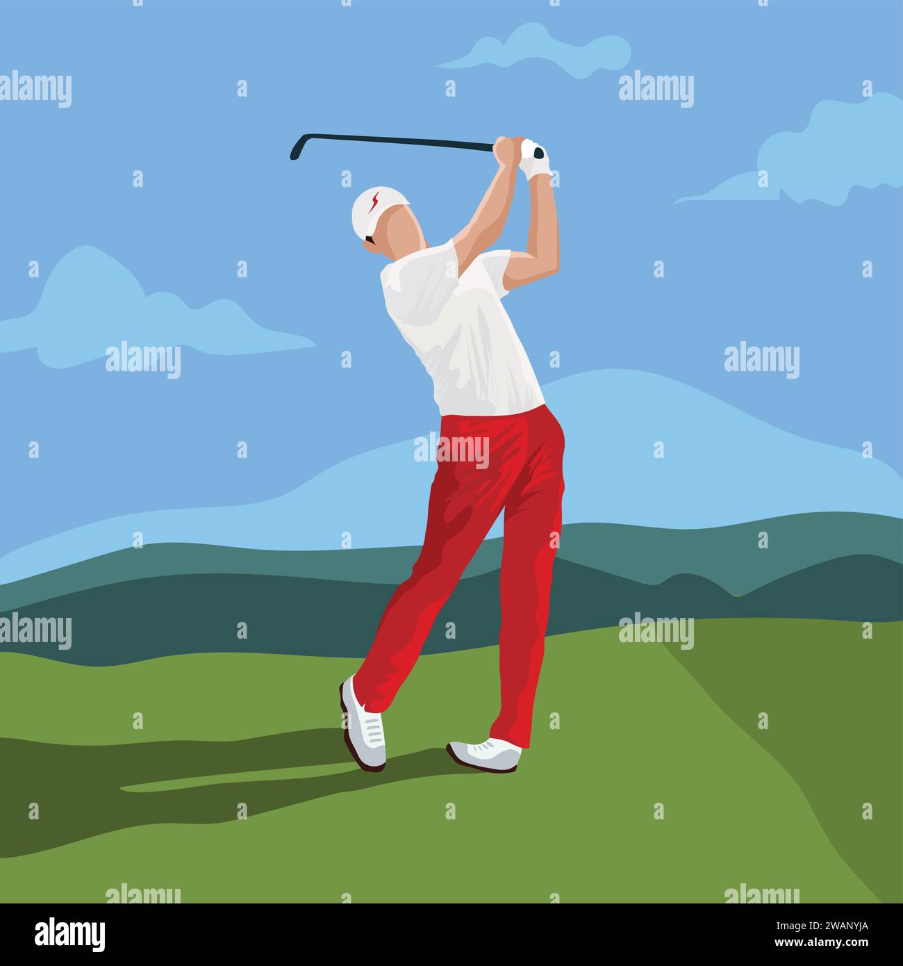 Male players vector vectors hi-res stock photography and images - Alamy
