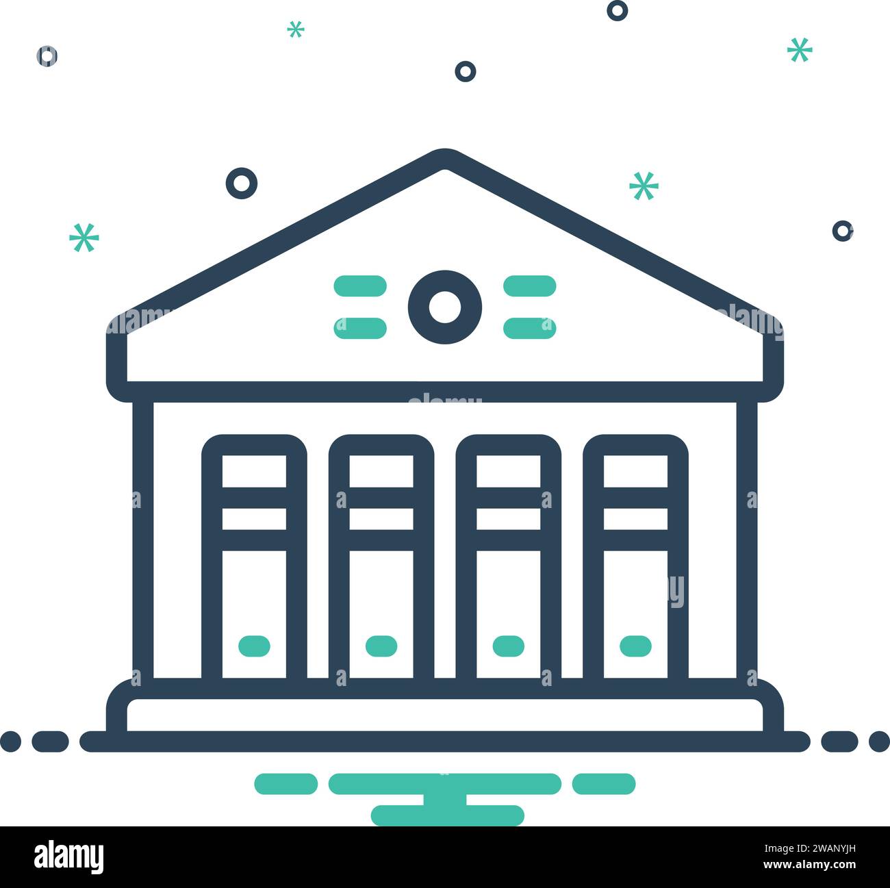 Icon for libraries; bookcase Stock Vector Image & Art - Alamy