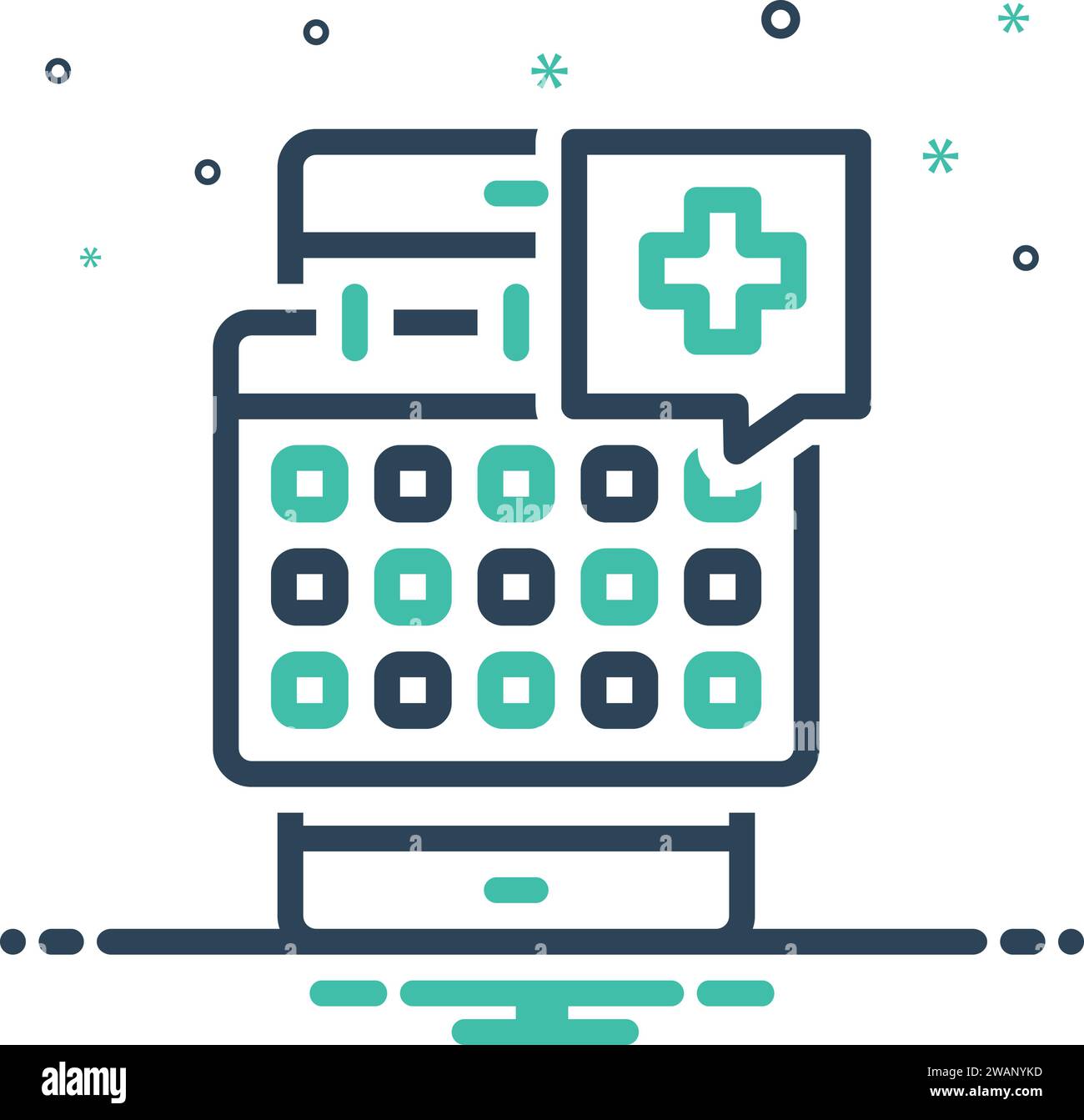 Icon for appointments; calculator Stock Vector Image & Art - Alamy