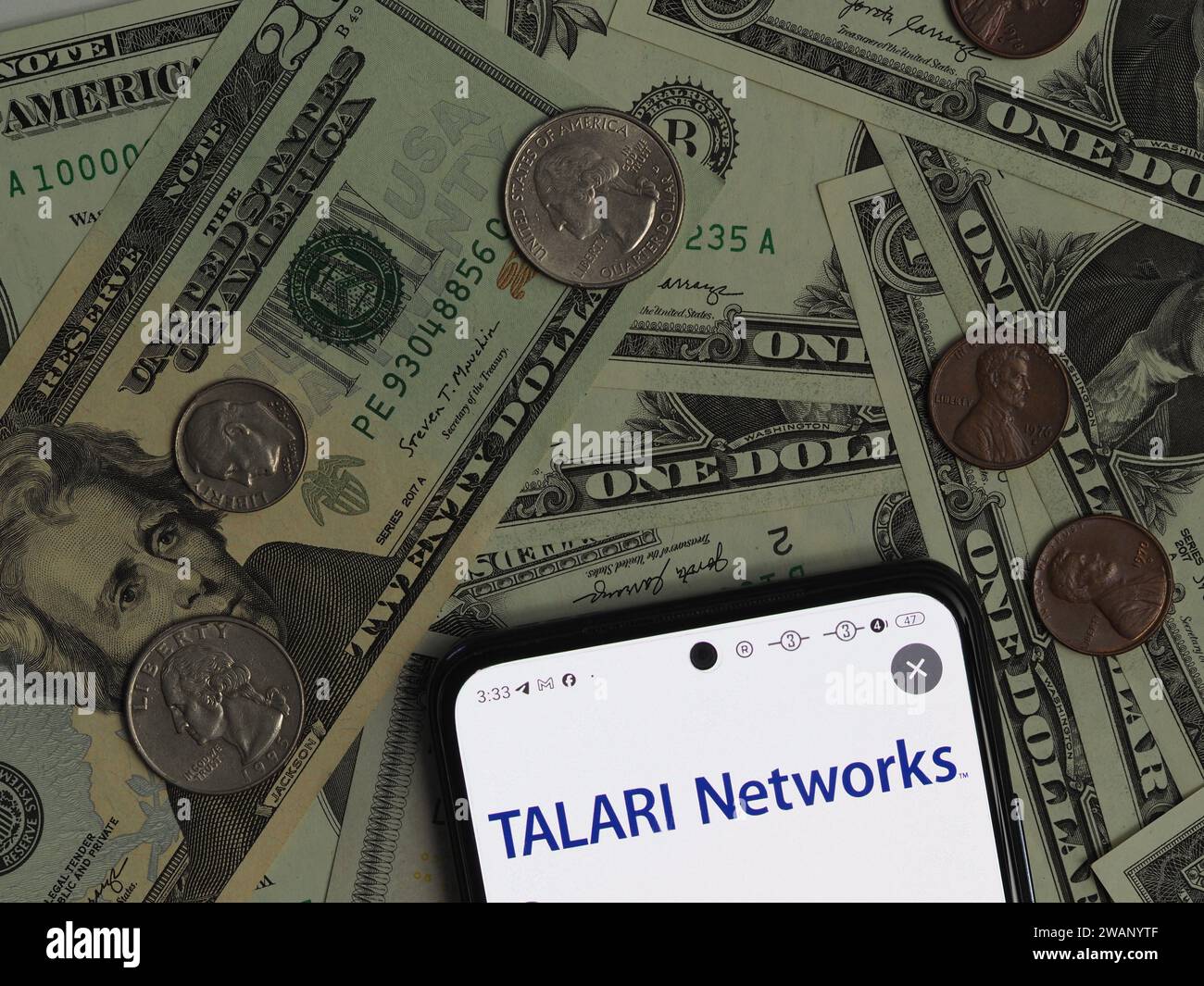 Germany. 06th Jan, 2024. In this photo illustration, a Talari Networks logo seen displayed on a ...