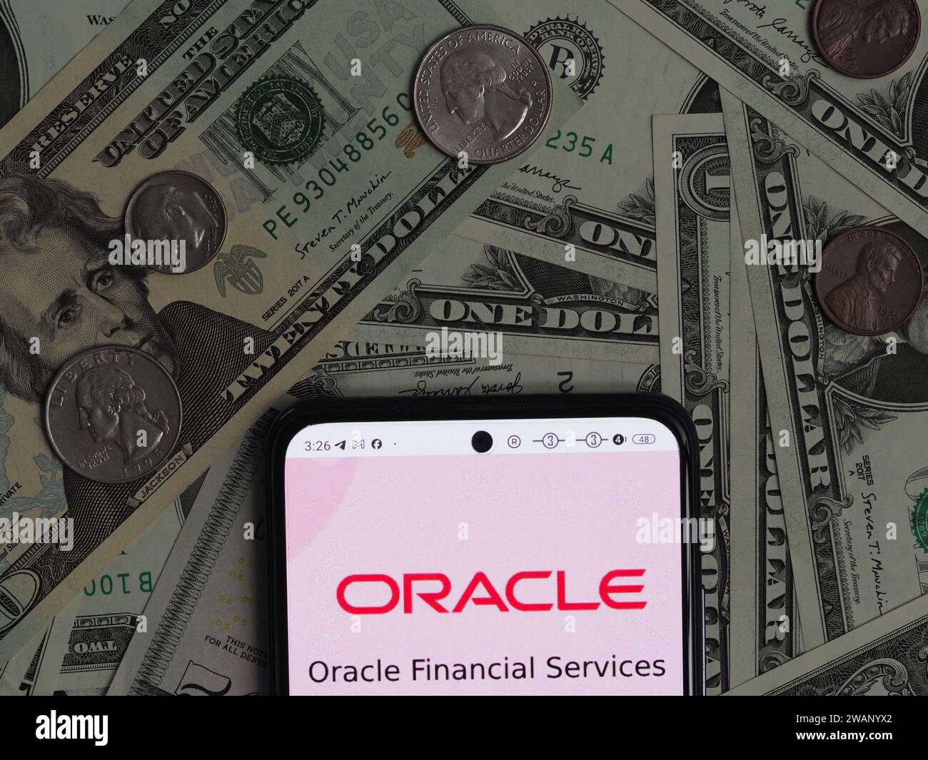 Germany. 06th Jan, 2024. In this photo illustration, a Oracle Financial ...