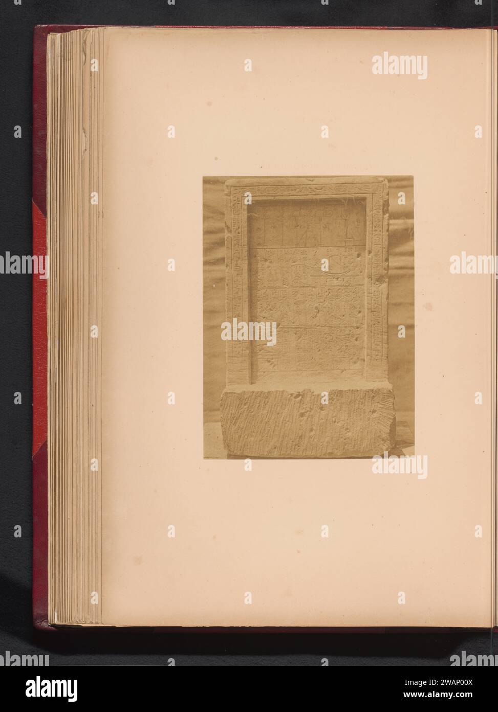 Stone with inscription in the Boulaq museum in Cairo, Egypt, Hippolyte ...