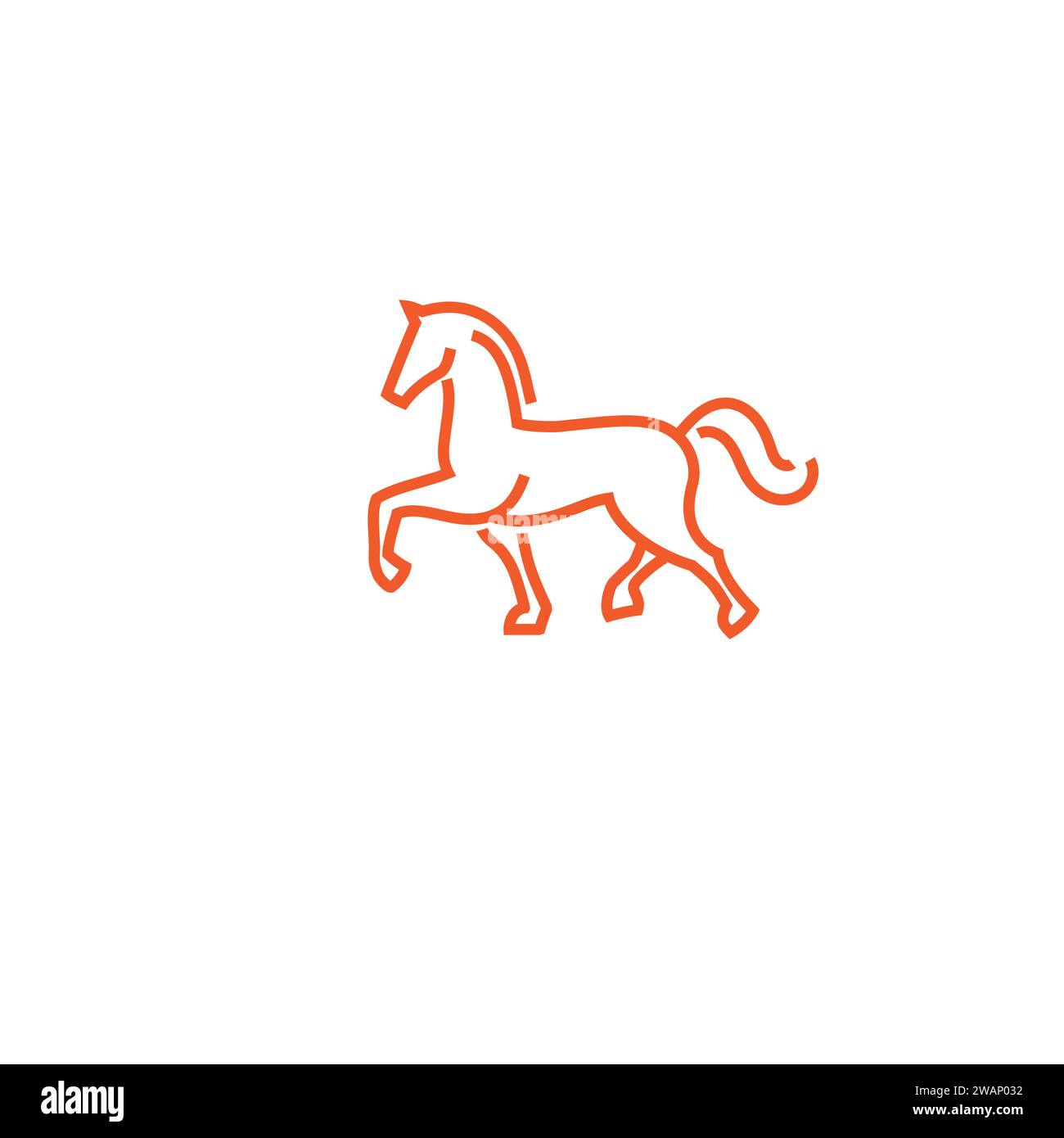 simple Outline horse logo vector illustration Stock Vector Image & Art ...