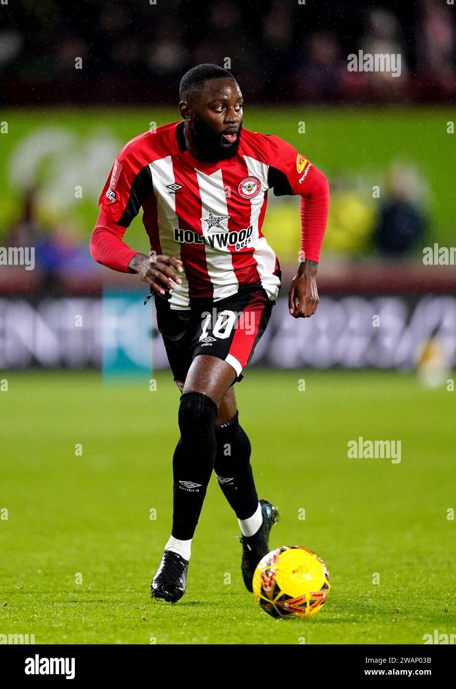 Brentford's Josh Dasilva during the Emirates FA Cup Third Round match ...