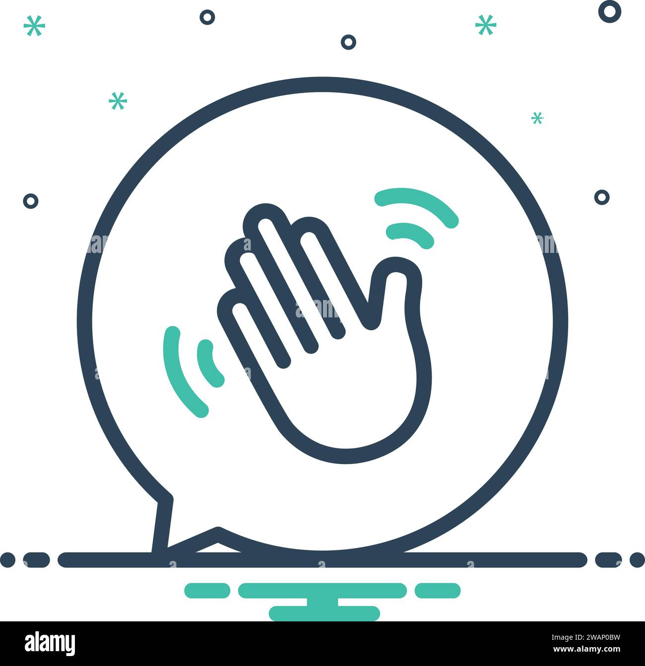 Hand gesture hi Stock Vector Images - Alamy