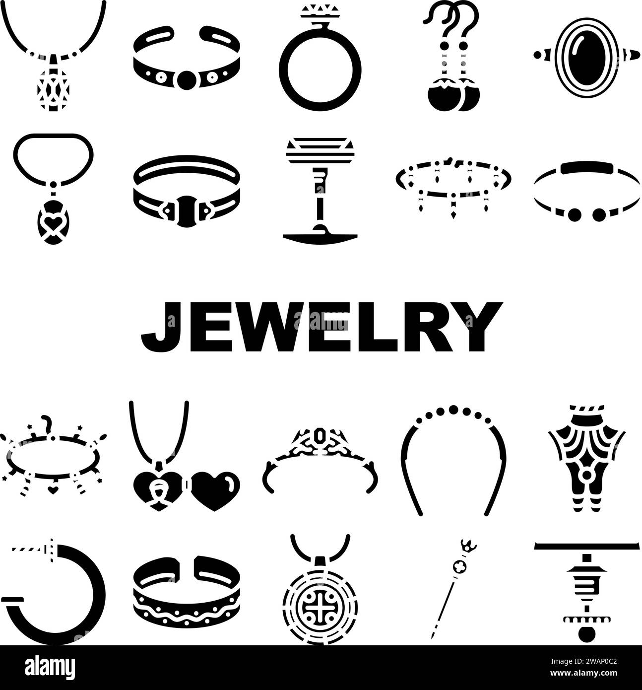 jewelry ring gold jewel icons set vector Stock Vector Image & Art - Alamy