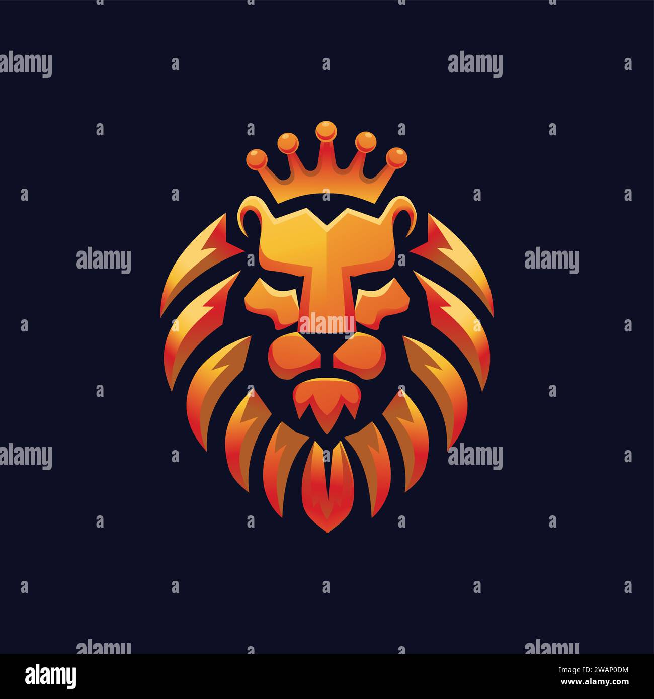 Golden lion Stock Vector Images - Alamy
