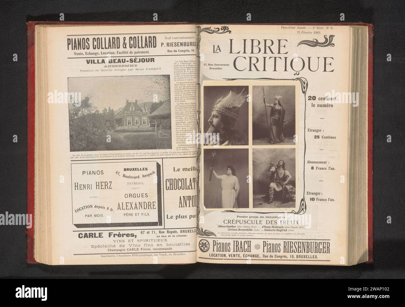 Four portraits of actors from a performance by Götterdämmerung, Sigling ...