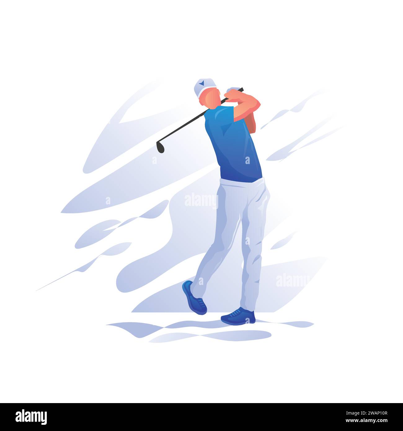 Golf Players on illustration graphic vector, Golf players Vector ...
