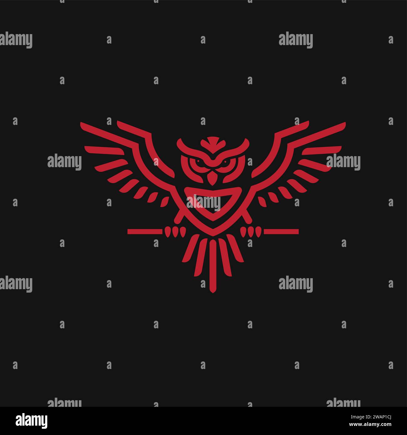 simple geometric color of owl logo vector concept Stock Vector Image ...