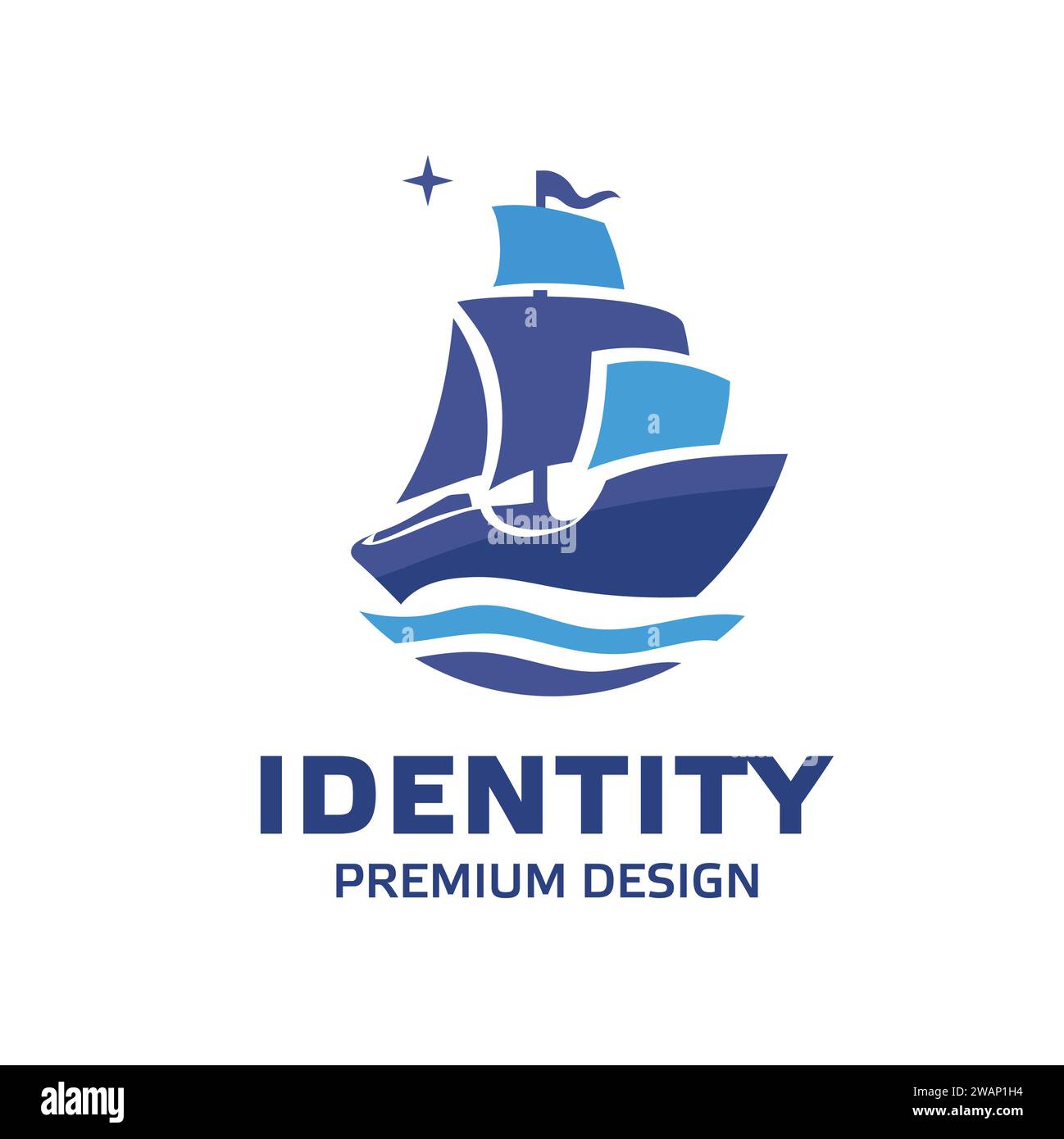sailing boat ship vector logo illustration, Sailing Ship Logo Stock ...