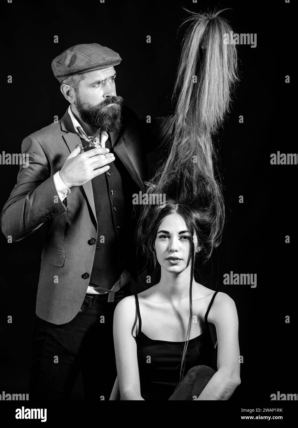 Beauty Model girl with Healthy Hair. Long hair. Fashion haircut ...