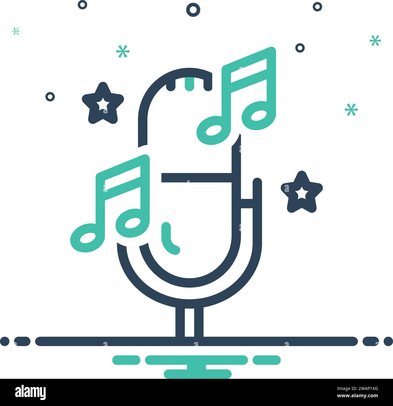 Singing into mike Stock Vector Images - Alamy