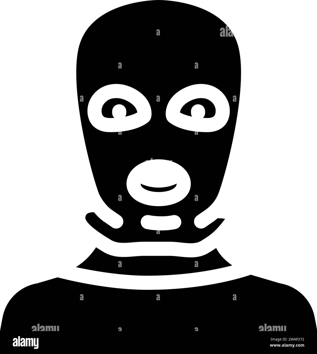 thief mask face glyph icon vector illustration Stock Vector Image & Art ...