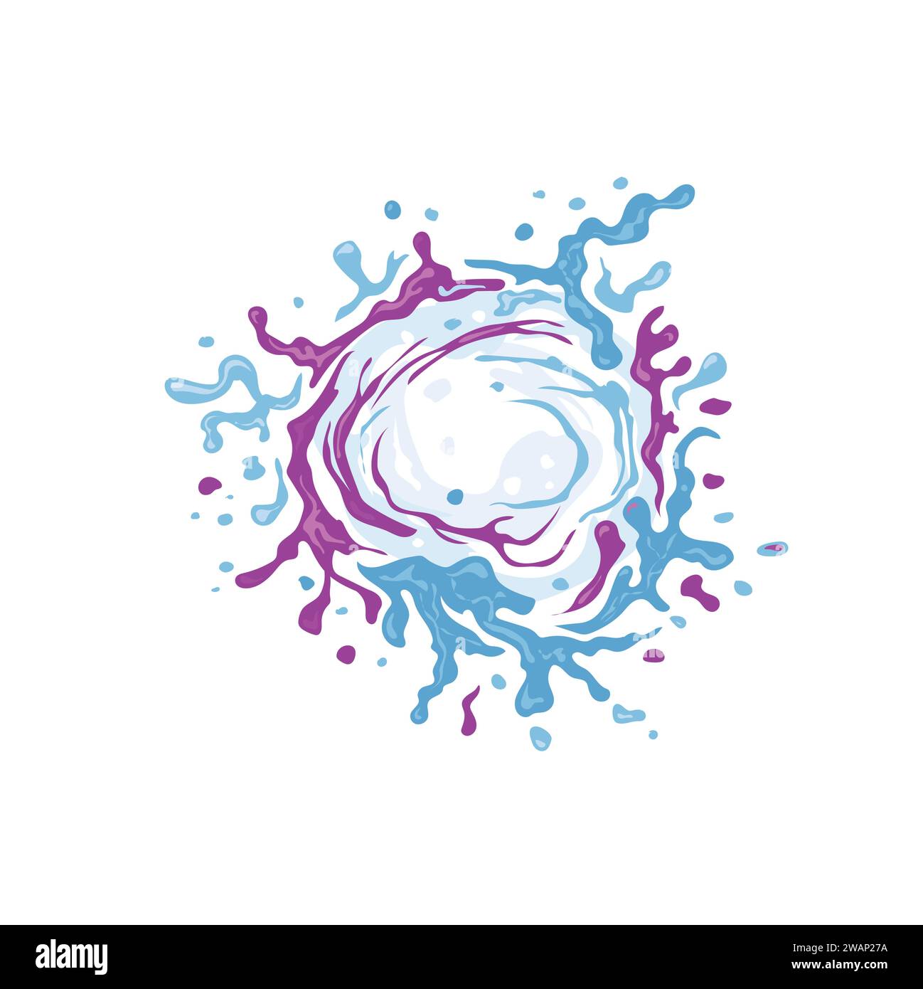 water splash color isolated on white background Stock Vector Image ...