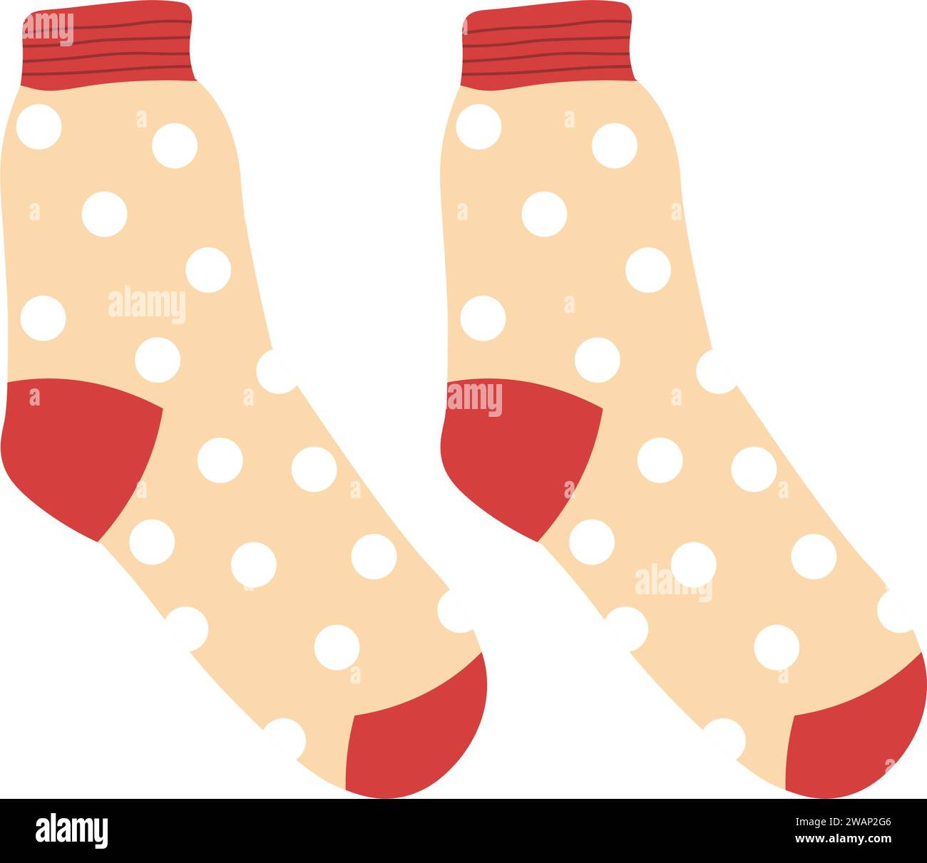 Polka dot socks Stock Vector Images - Alamy