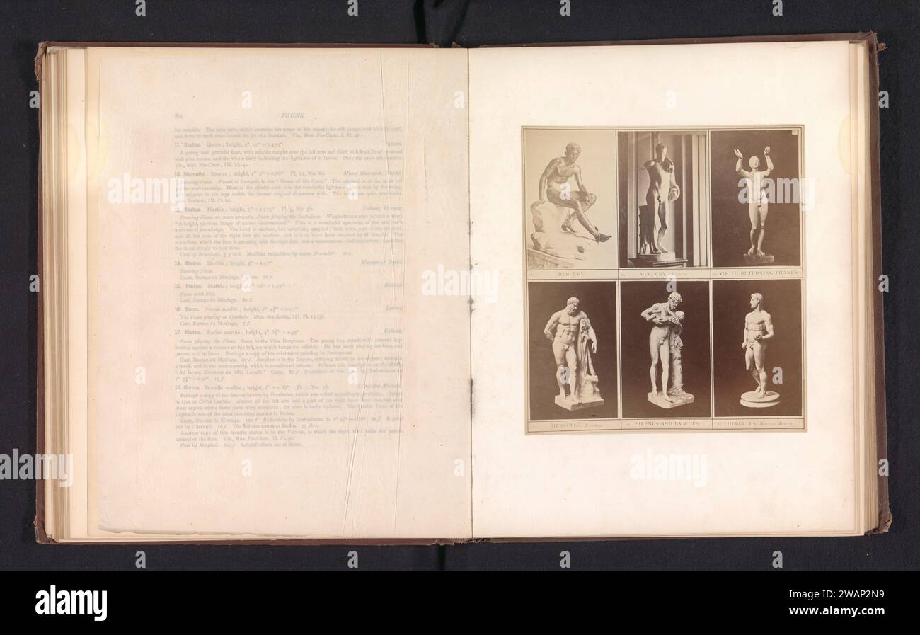 Six casts of antique sculptures from Mercury, Hercules and Silenus with ...