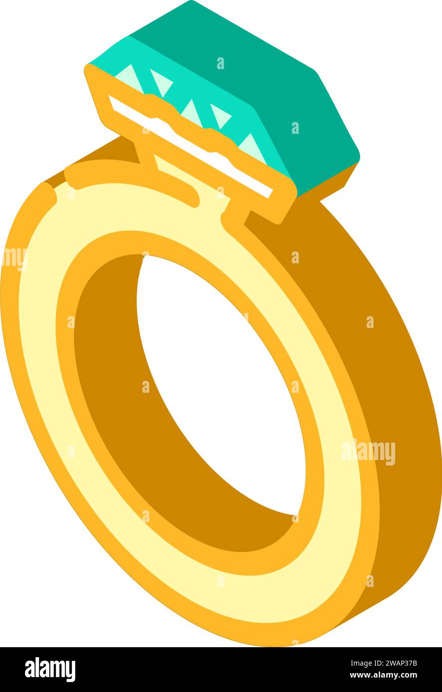 Ring Jewelry Isometric Icon Vector Illustration Stock Vector Image