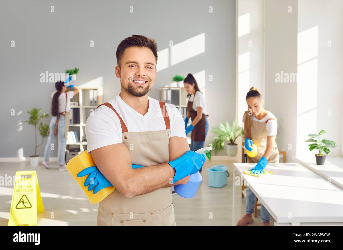 Team professional janitors supplies hi-res stock photography and images ...