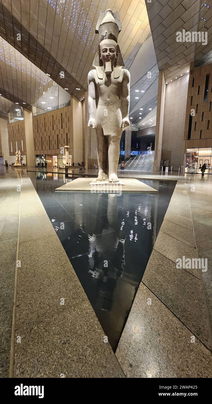 The Statue of Ramesses II in The Grand Egyptian Museum or Giza Museum ...