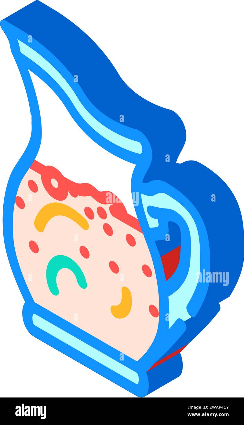 sangria pitcher spanish cuisine isometric icon vector illustration ...