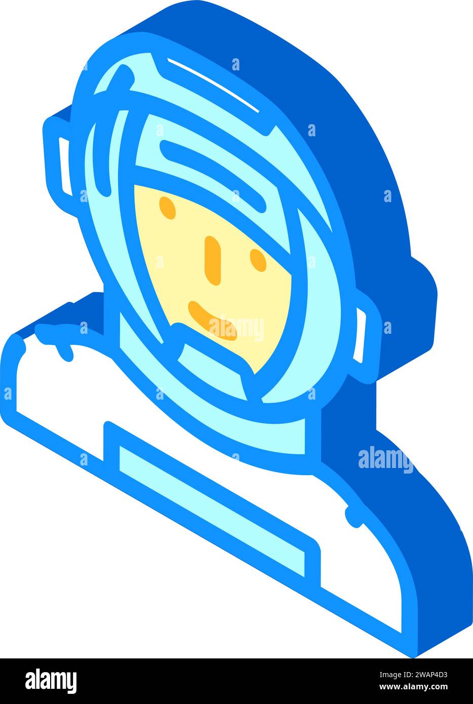 astronaut mask face isometric icon vector illustration Stock Vector ...