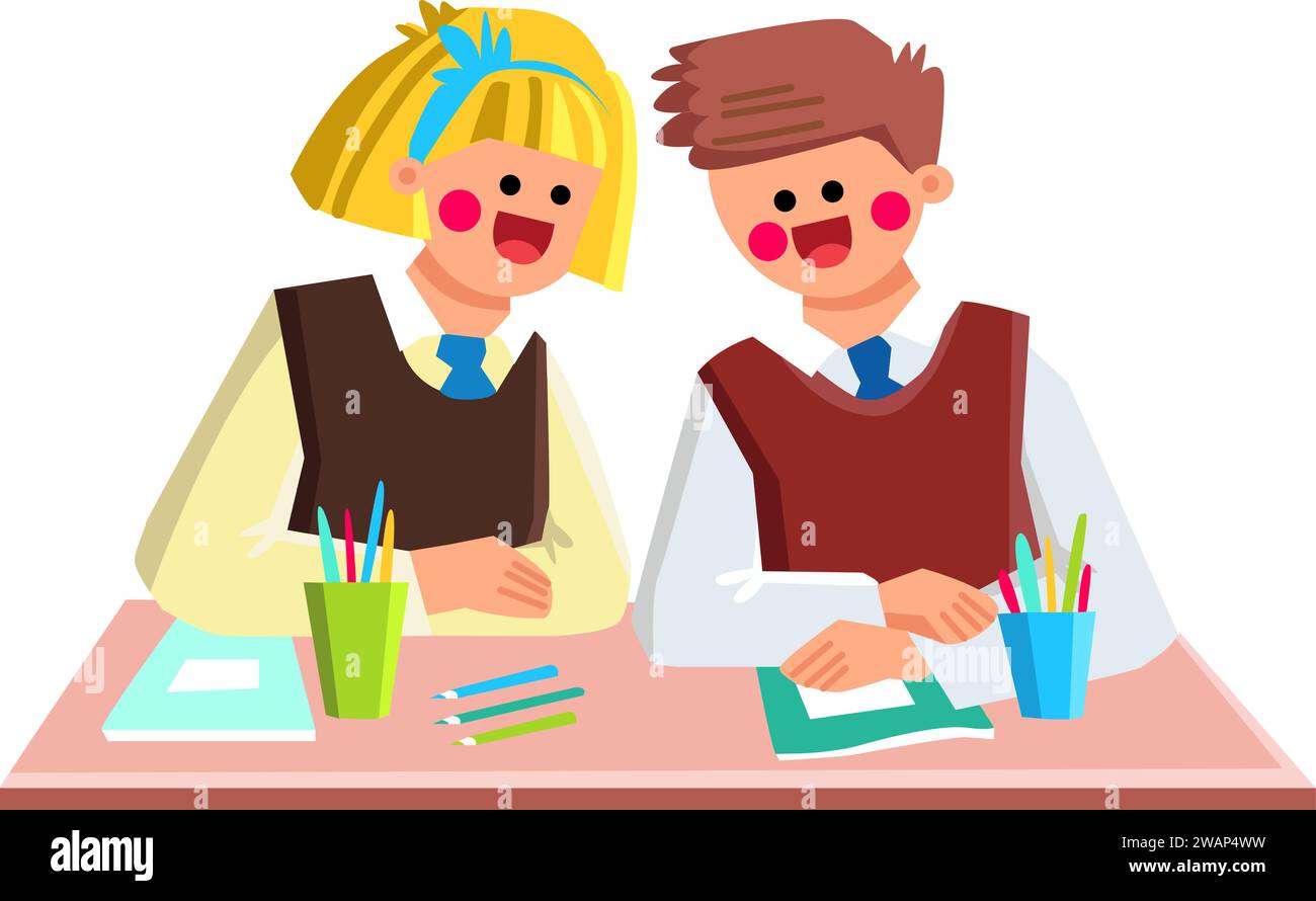 student children in a classroom vector Stock Vector Image & Art - Alamy