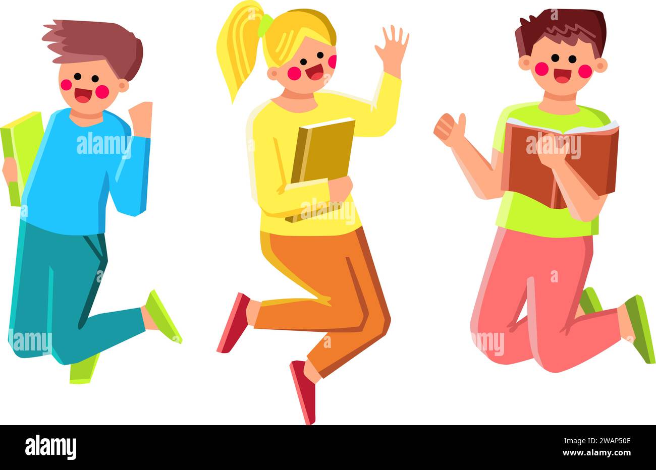book excited kids reading vector Stock Vector Image & Art - Alamy book excited kids reading vector Stock Vector Image & Art - Alamy