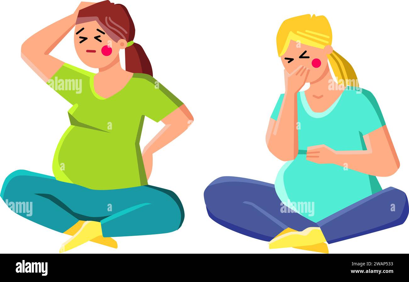 pregnant morning sickness vector Stock Vector Image & Art - Alamy