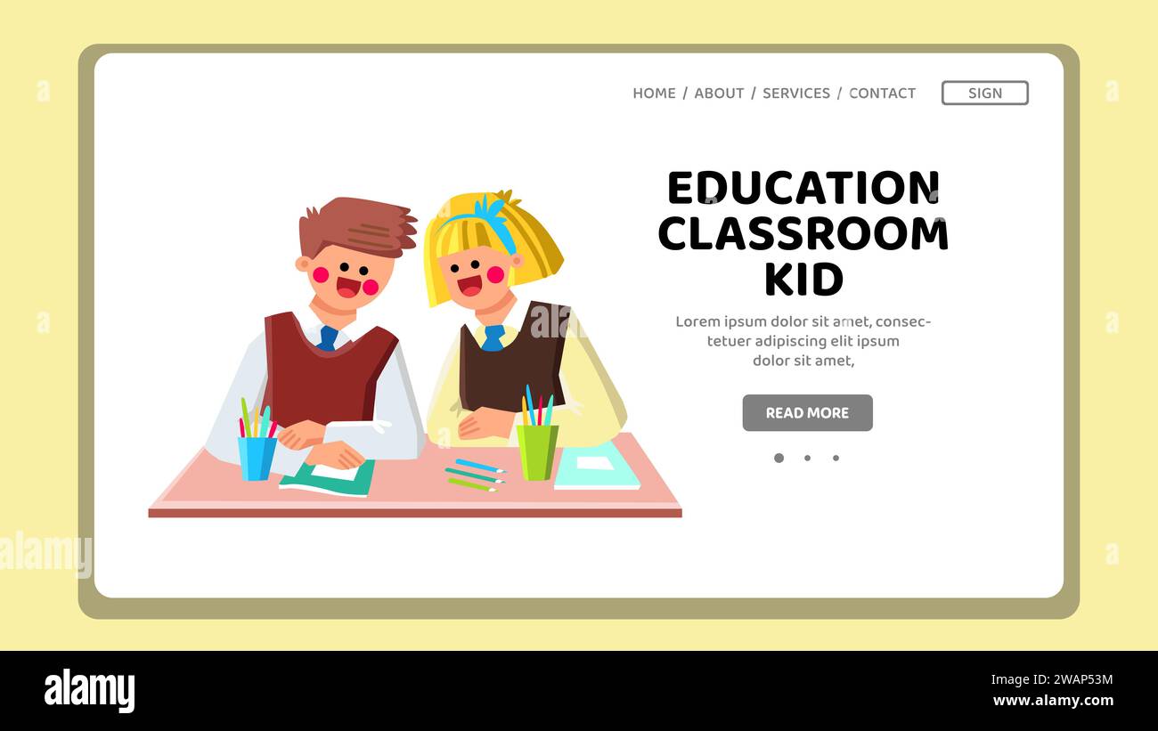 teacher education classroom kid vector Stock Vector Image & Art - Alamy