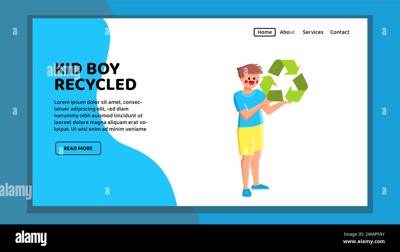 environment kid boy recycled vector Stock Vector Image & Art - Alamy