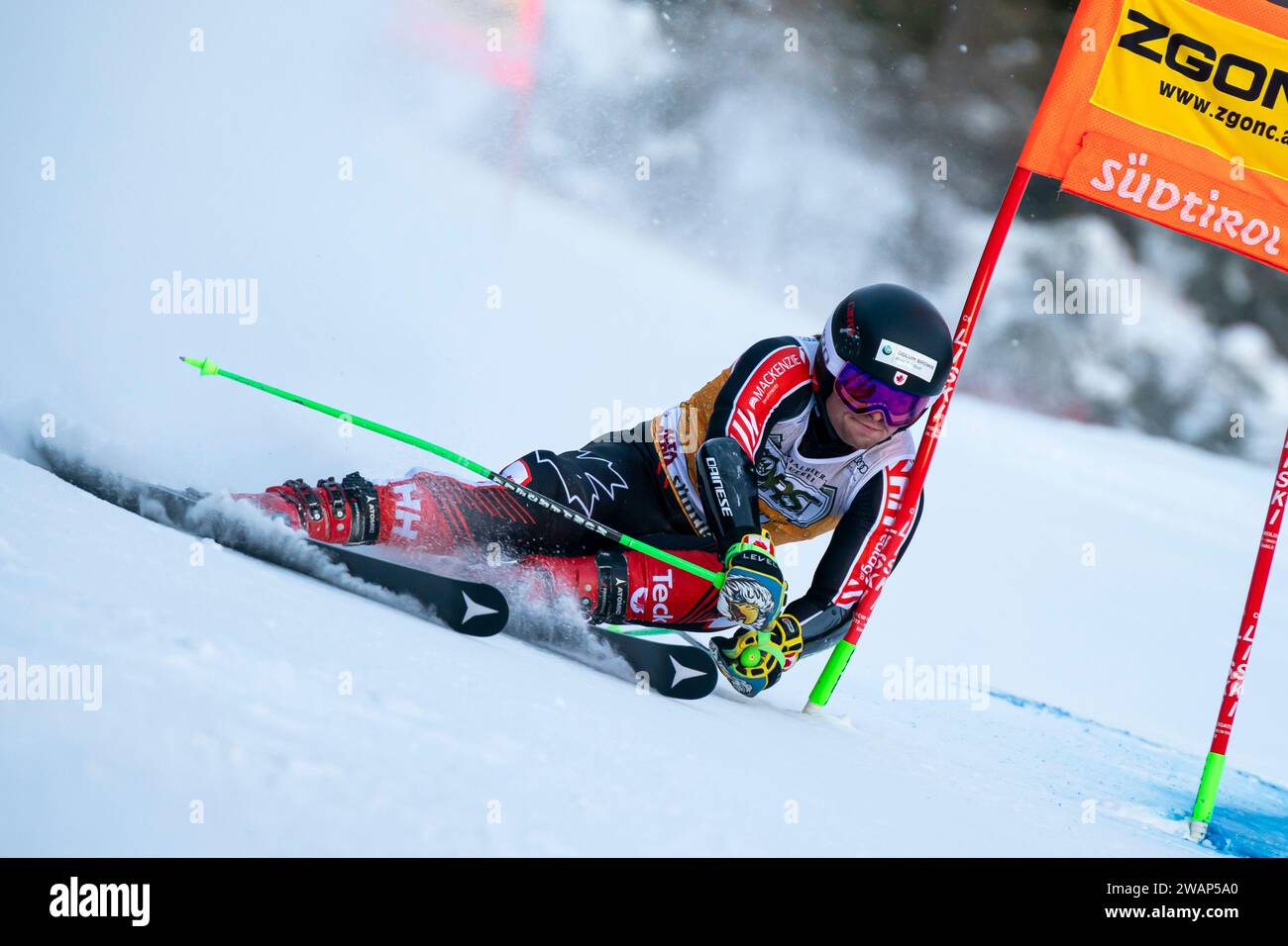 Alta Badia, Italy 17 December 2023. JORDAN Asher (CAN) competing in the ...