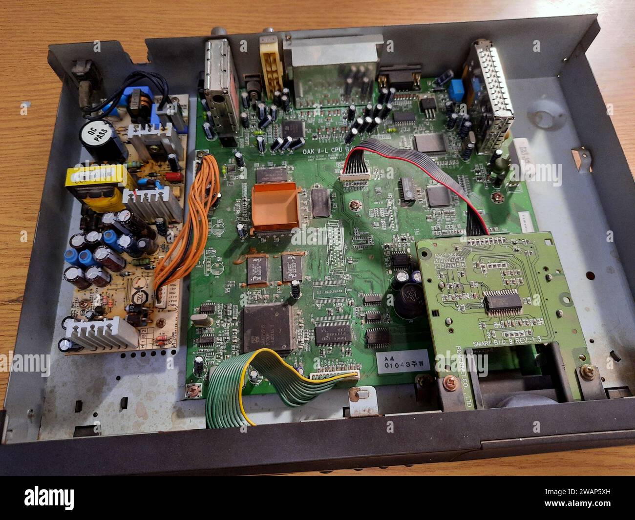 Cairo, Egypt, October 15 2023: Interior of an old satellite receiver ...