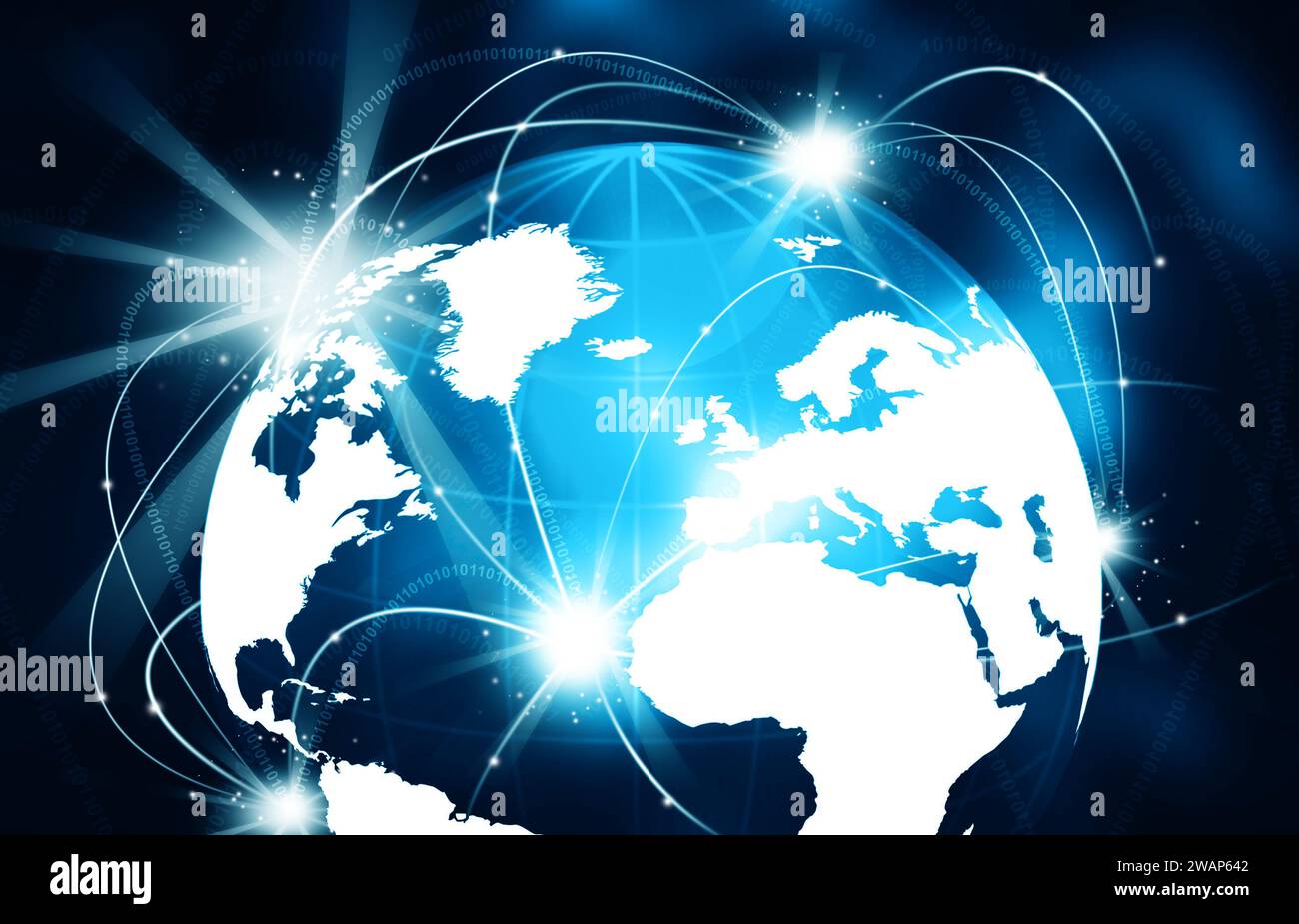 Global network cable map hi-res stock photography and images - Alamy