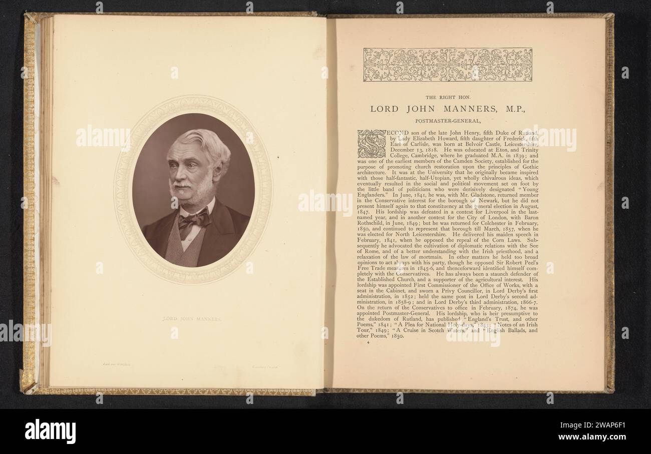 Lord John Manners, Lock & Whitfield, c. 1873 - in or before 1878 ...
