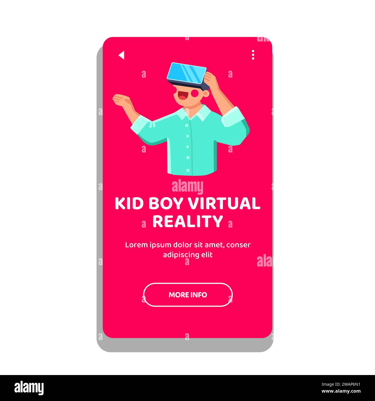 technology kid boy virtual reality vector Stock Vector Image & Art - Alamy