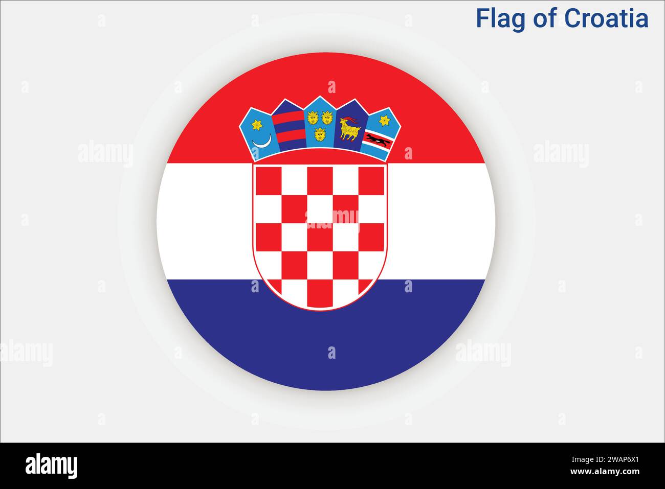 High detailed flag of Croatia. National Croatia flag. Europe. 3D illustration Stock Vector Image ...