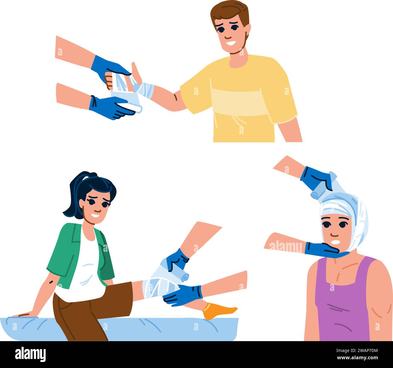 Burn treatment emergency Stock Vector Images - Alamy