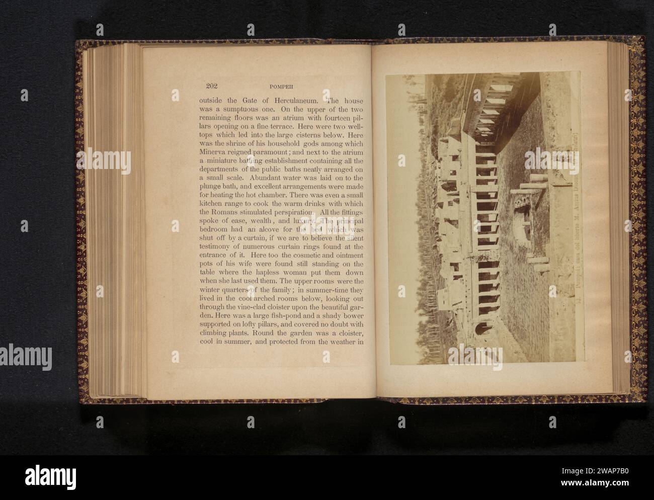 Binnenhof of the villa of Arrius Diomedes in Pompeii, Anonymous, c ...