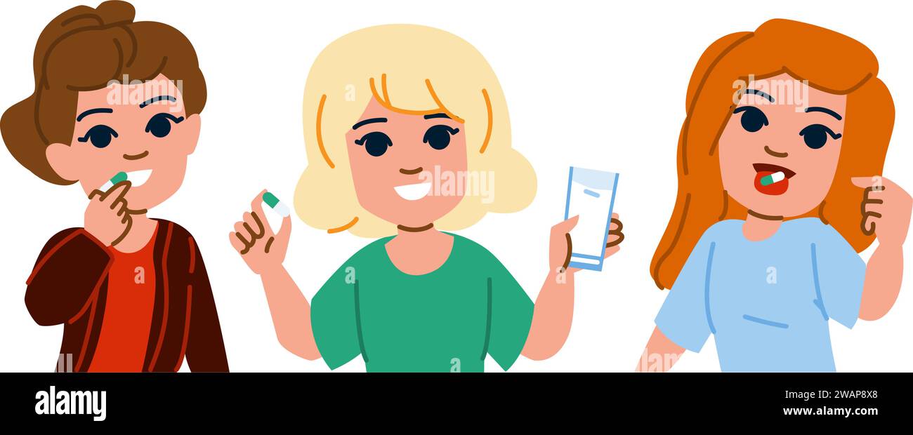 Taking medicine at home Stock Vector Images - Alamy