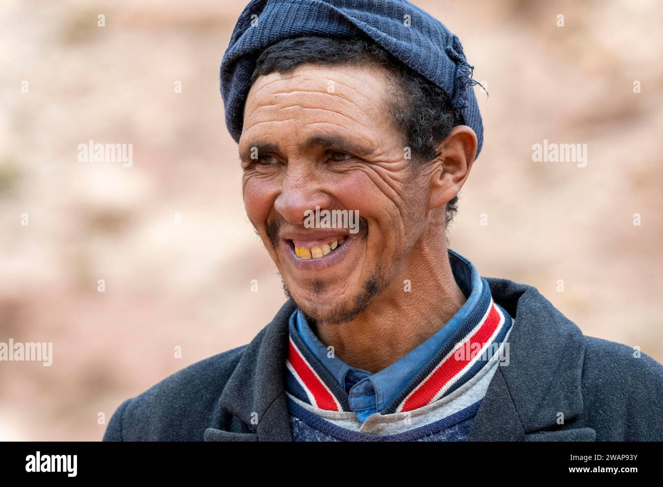 Portrait, man with typical Moroccan clothing, Morocco, Africa Stock ...