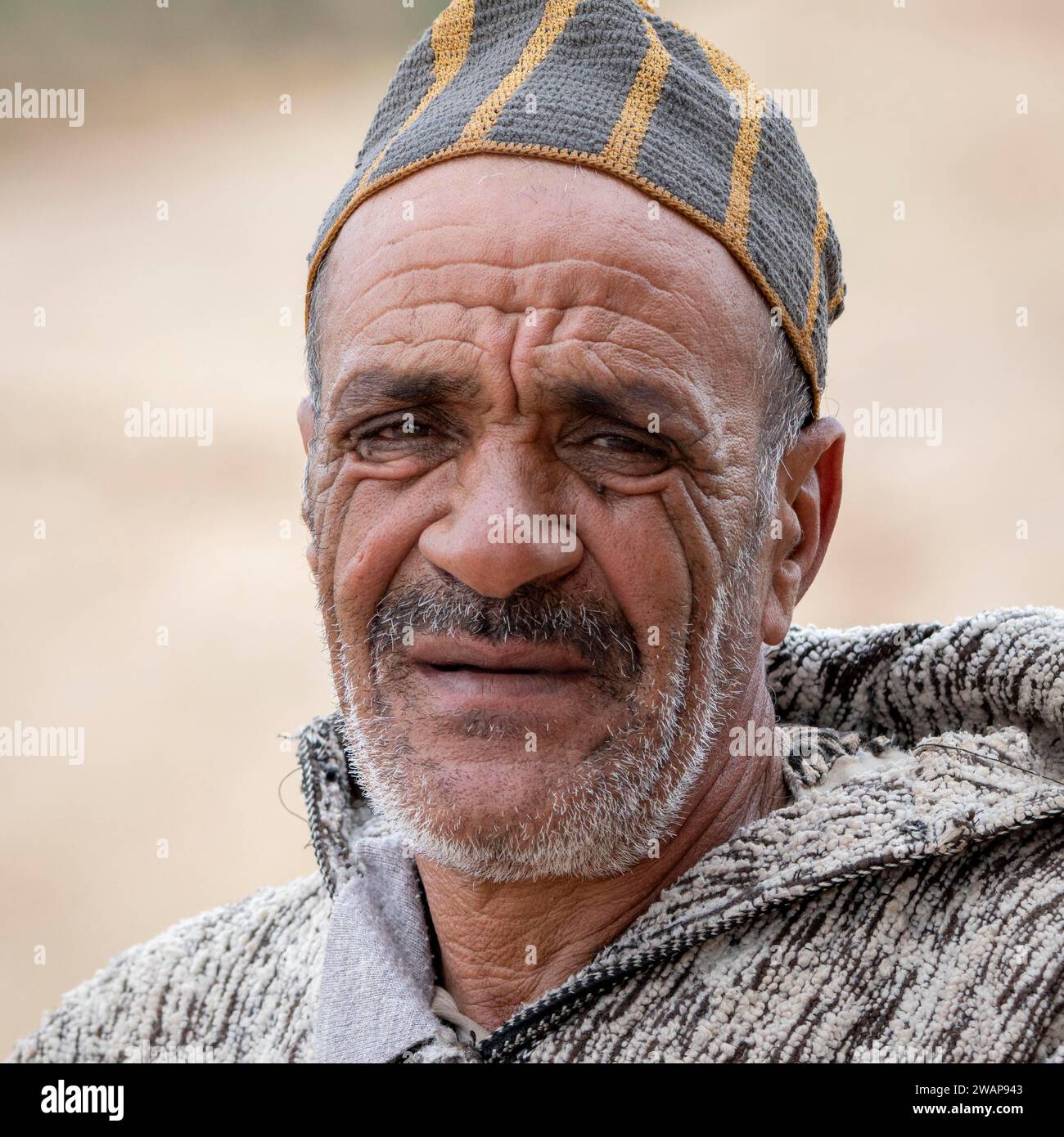 Portrait, man with typical Moroccan clothing, Morocco, Africa Stock ...